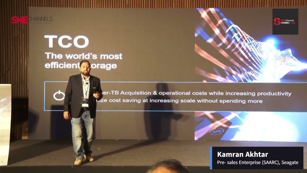 Kamran Akhtar, Pre- sales Enterprise (SAARC), Seagate speaking at Channels Acelerator Awards ...