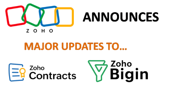 Zoho Bigin upgrades Zoho Contracts SMB productivity